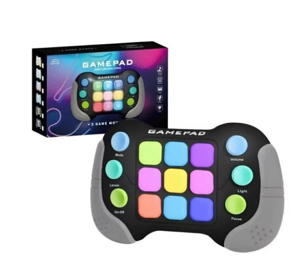 Consola interactiva de jocuri, cu 6 butoane si 600 de niveluri, Gri/Ne ...