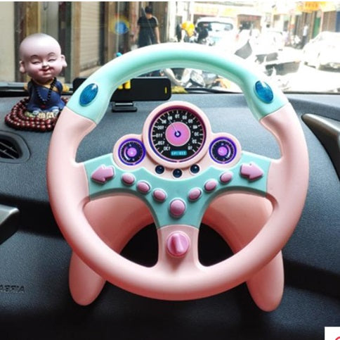 Volan interactiv cu sunete și lumini, simulator condus, cu suport, rot ...